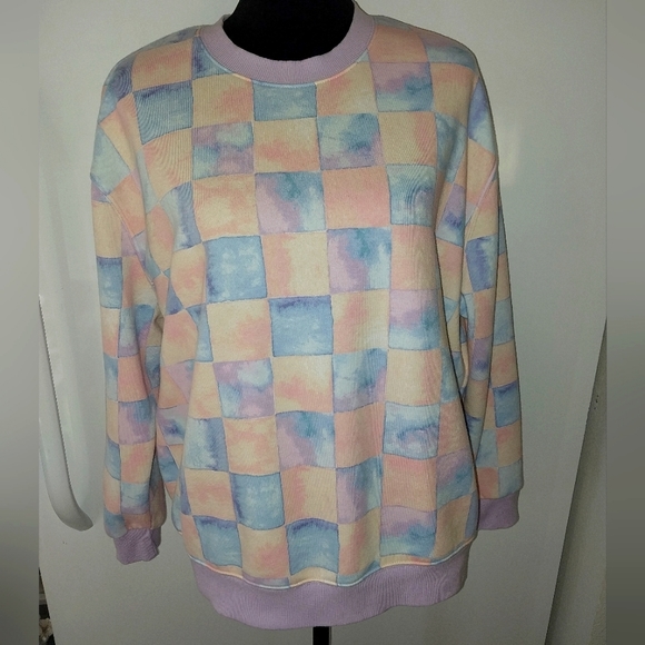 wild fable | Tops | Quilt Pattern Wild Fable Soft Pale Pastel Checkered ...